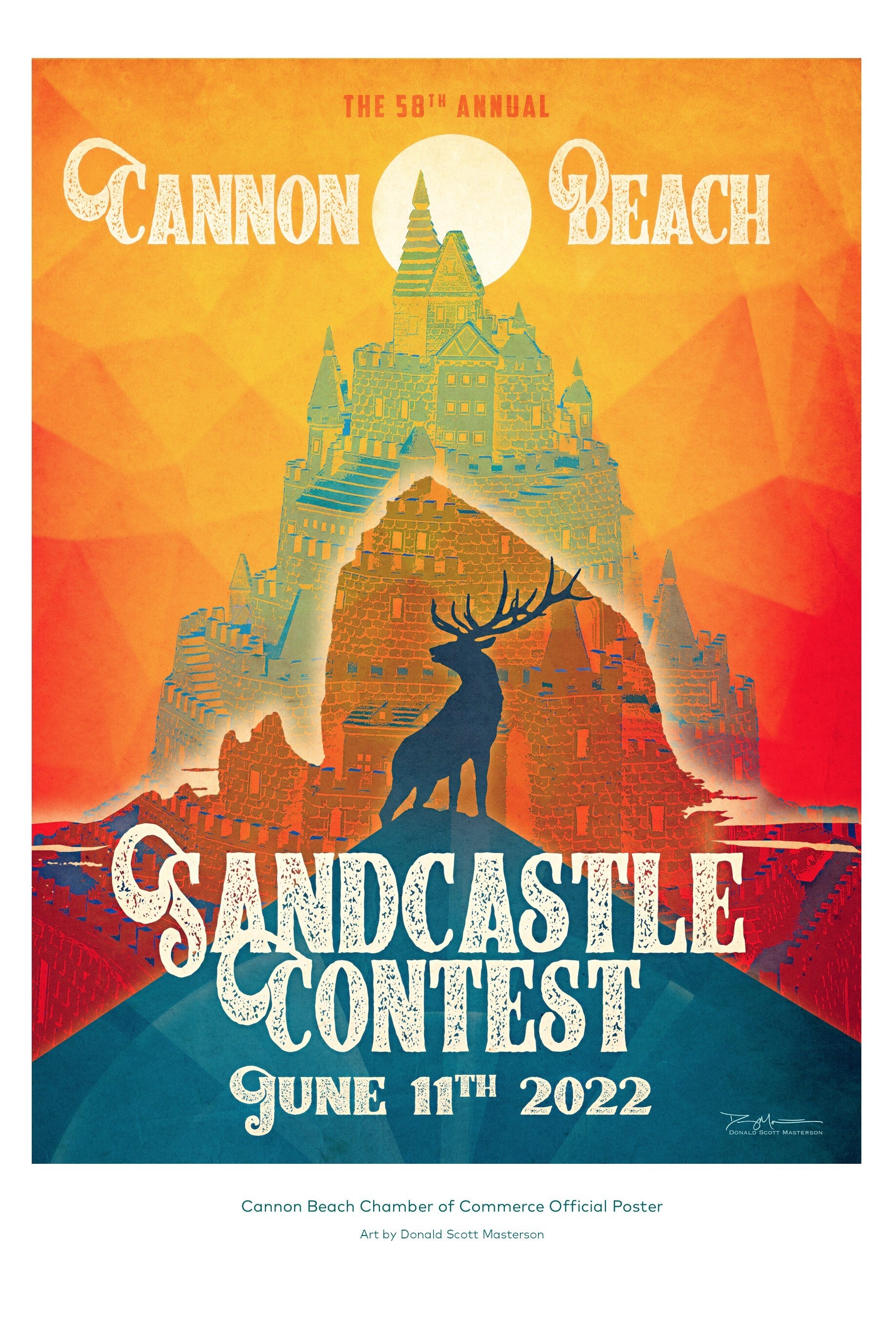 Sandcastle Open Edition Poster | Cannon Beach Chamber of Commerce