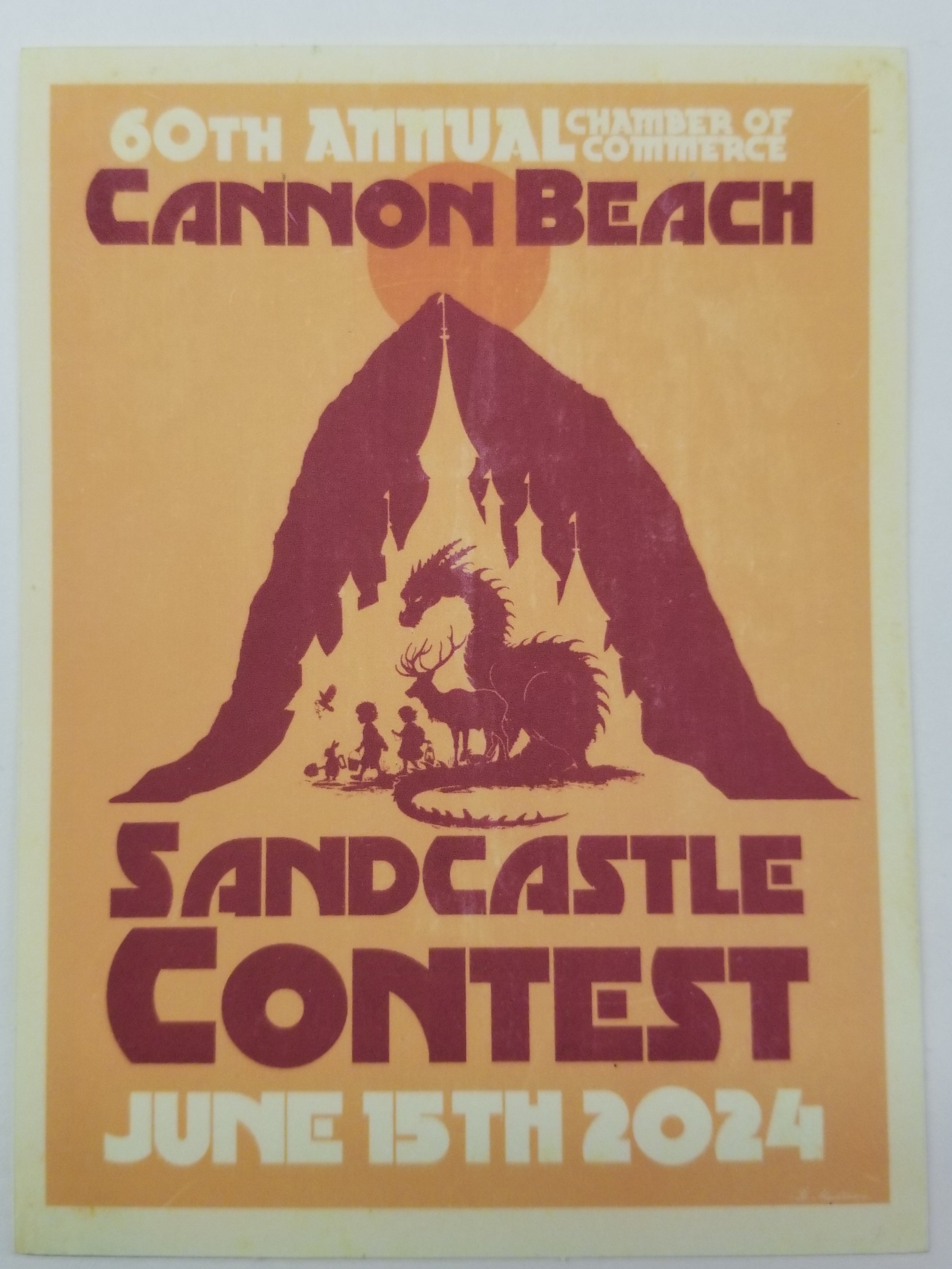 "Retro" 60th Anniversary Sandcastle Contest Poster Sticker | Cannon ...